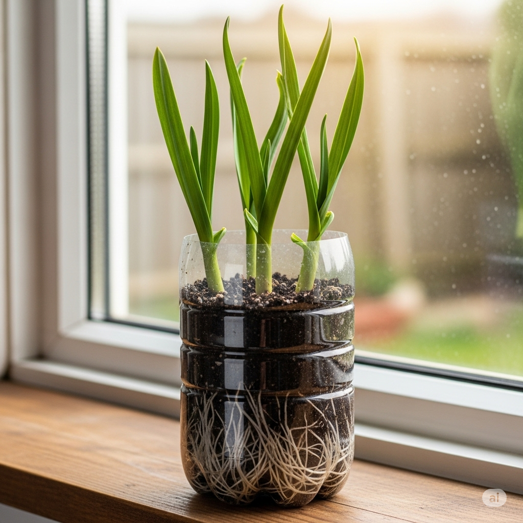 How to Regrow Garlic from Scraps in Bottle Water Gardens - Home Garden Tips