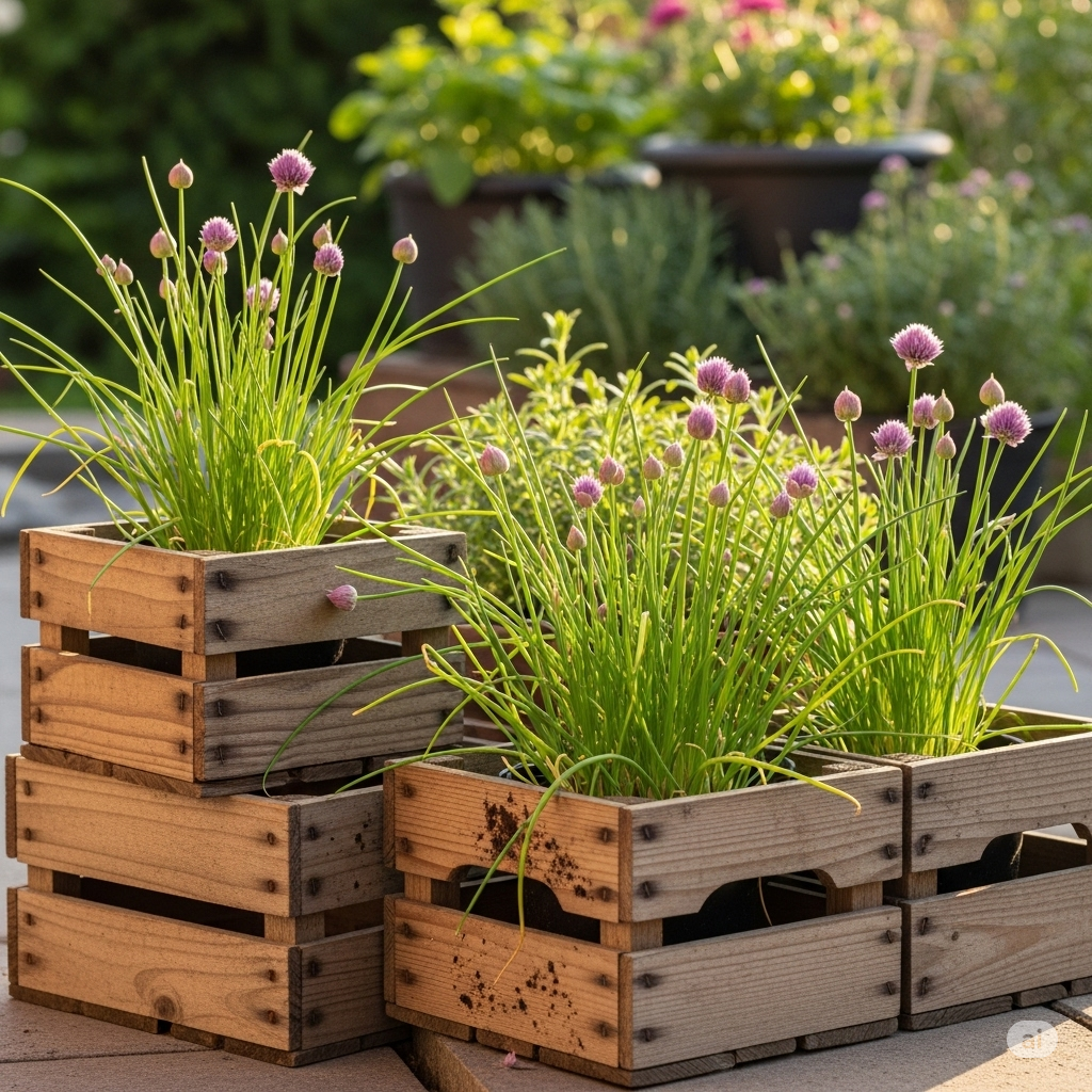 Crate Gardening Tips for Year-Round Chive Harvests - Home Garden Tips