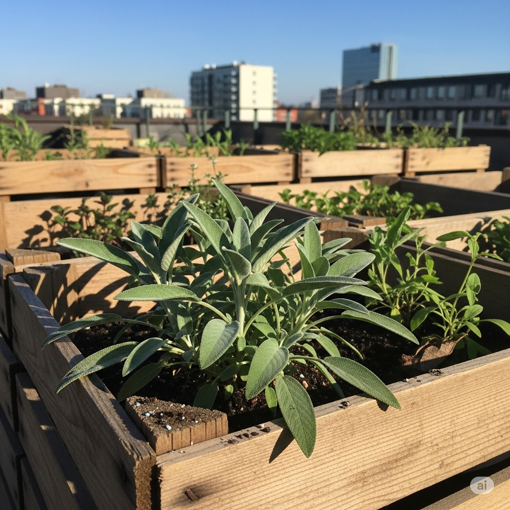 Balcony-Friendly Sage Planters Made from Old Crates - Home Garden Tips
