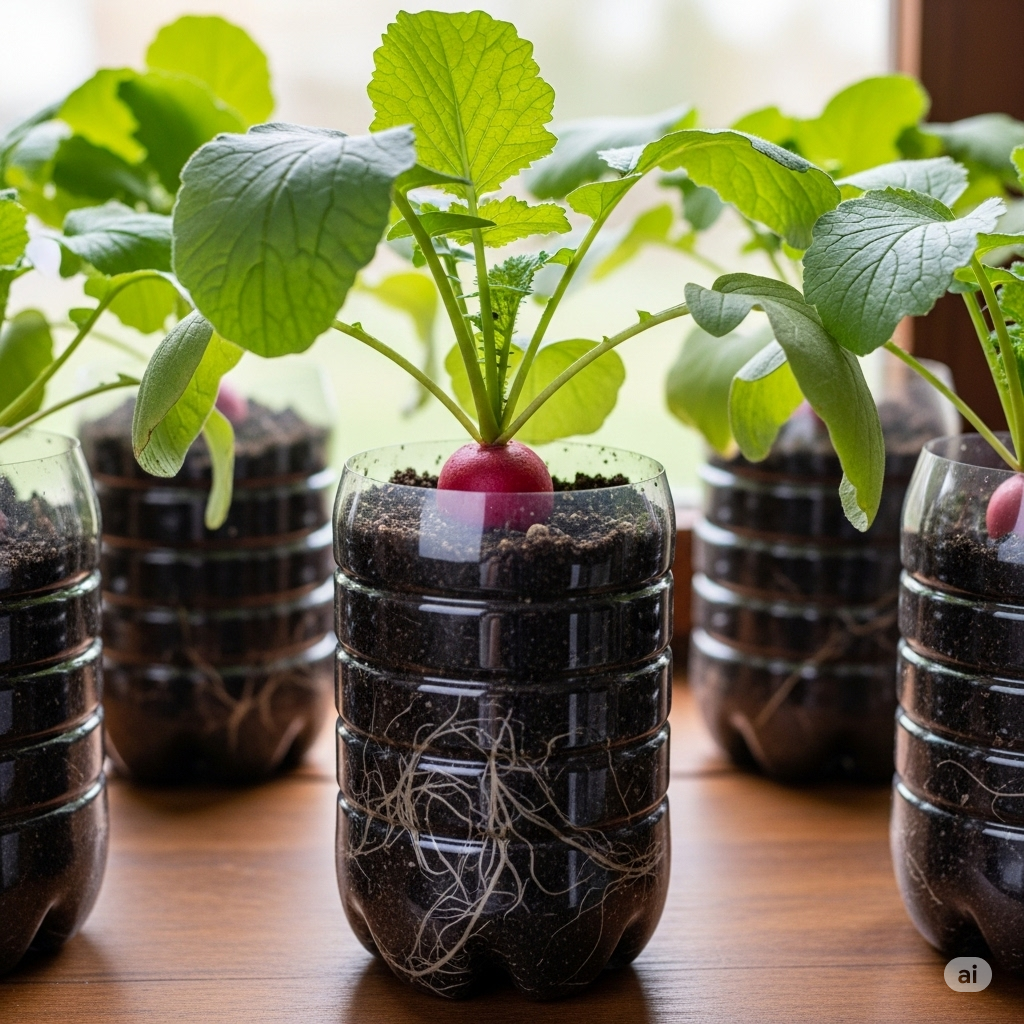 How to Germinate Radish Seeds in a Bottle Planter - Home Garden Tips