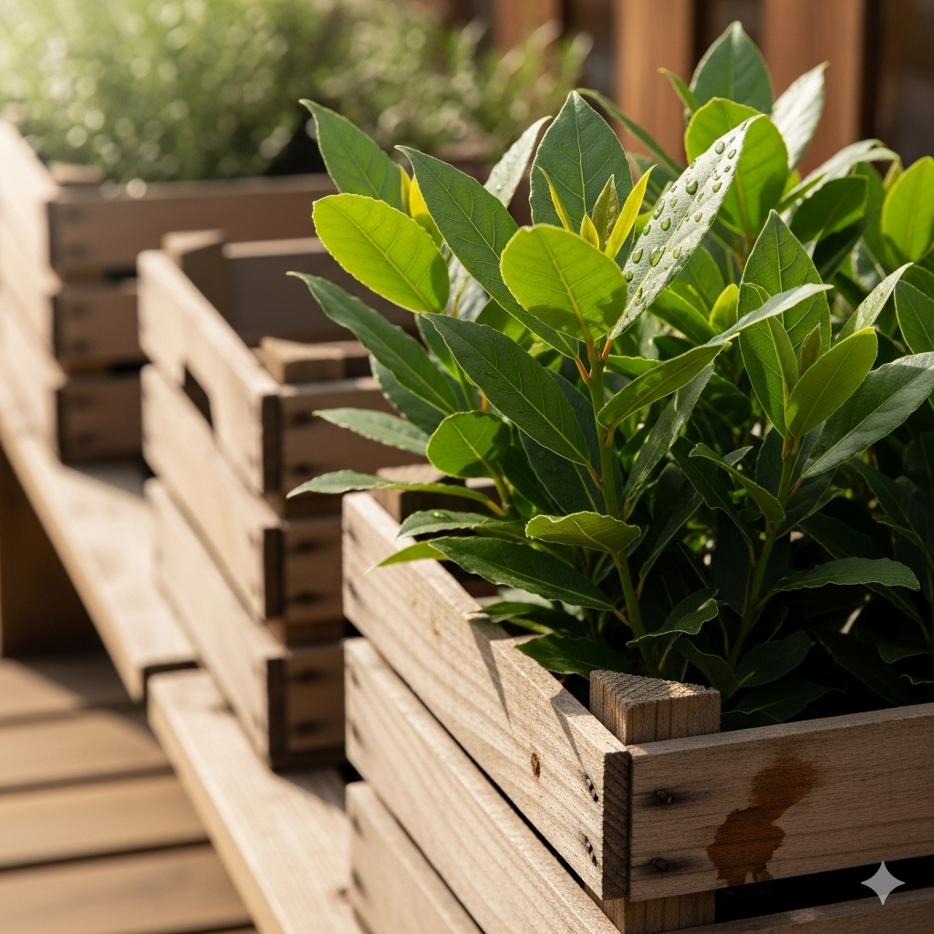 Compact Bay Tree Gardening in Crates for Small Yards - Home Garden Tips