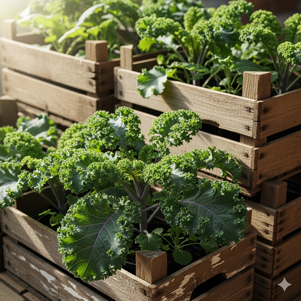 Easy Care for Kale in Wooden Containers - Home Garden Tips
