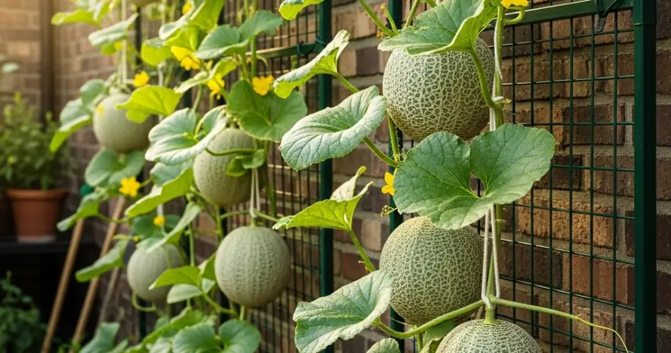 Vertical Wall Gardening with Melon Trellises - Home Garden Tips
