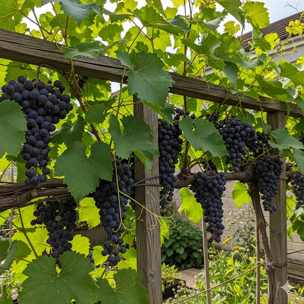Creating a Vineyard Feel with Wooden Grape Trellises - Home Garden Tips