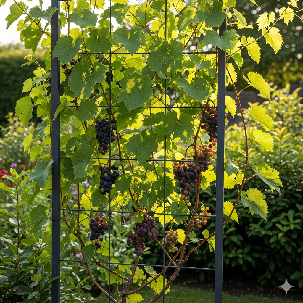 Modern Metal Trellis Styles for Compact Grape Growing - Home Garden Tips