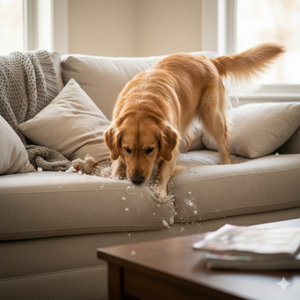 Why does my dog dig on the bed or couch? Here's the answer from experts ...