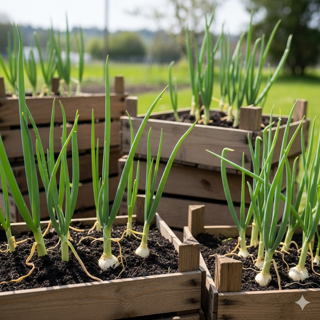 Easy Care Tips for Scallions in Wooden Boxes - Home Garden Tips