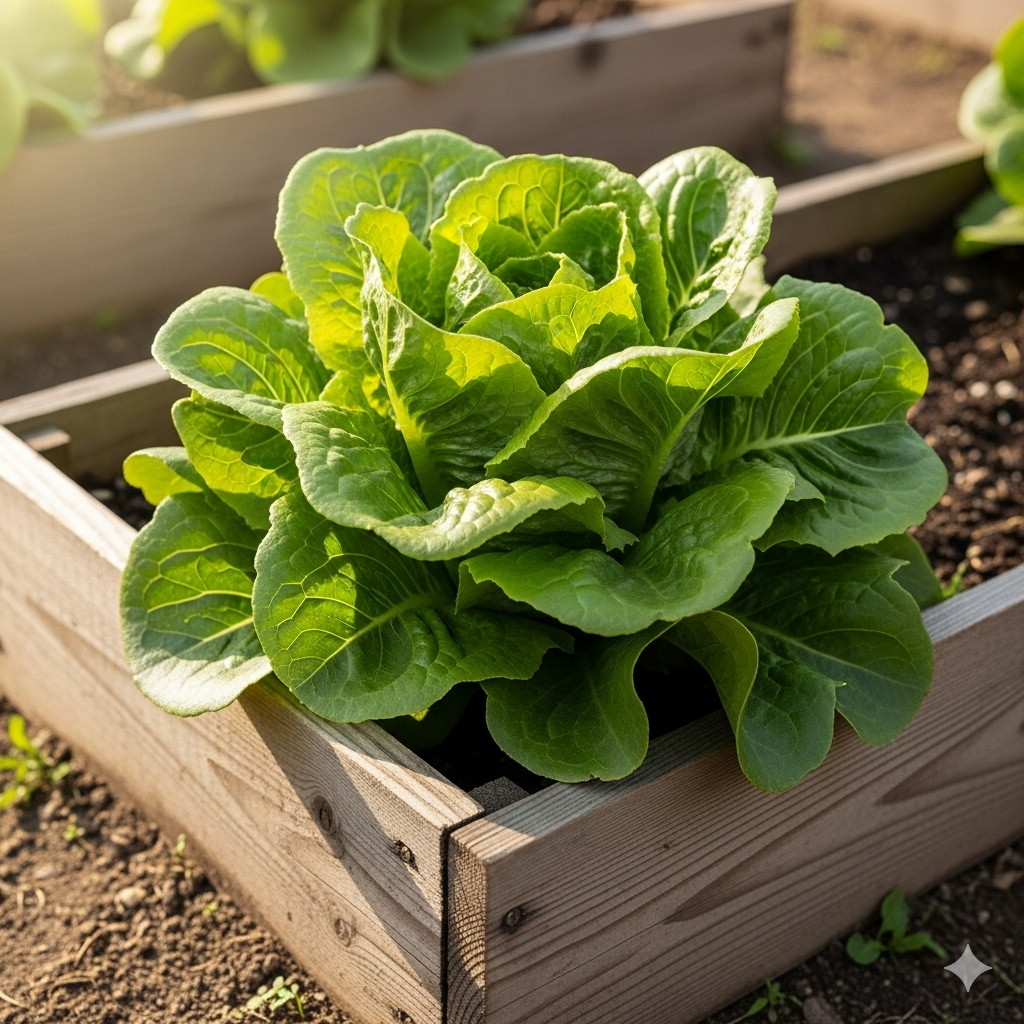 Rustic Salad Greens: Lettuce in Wooden Planters - Home Garden Tips