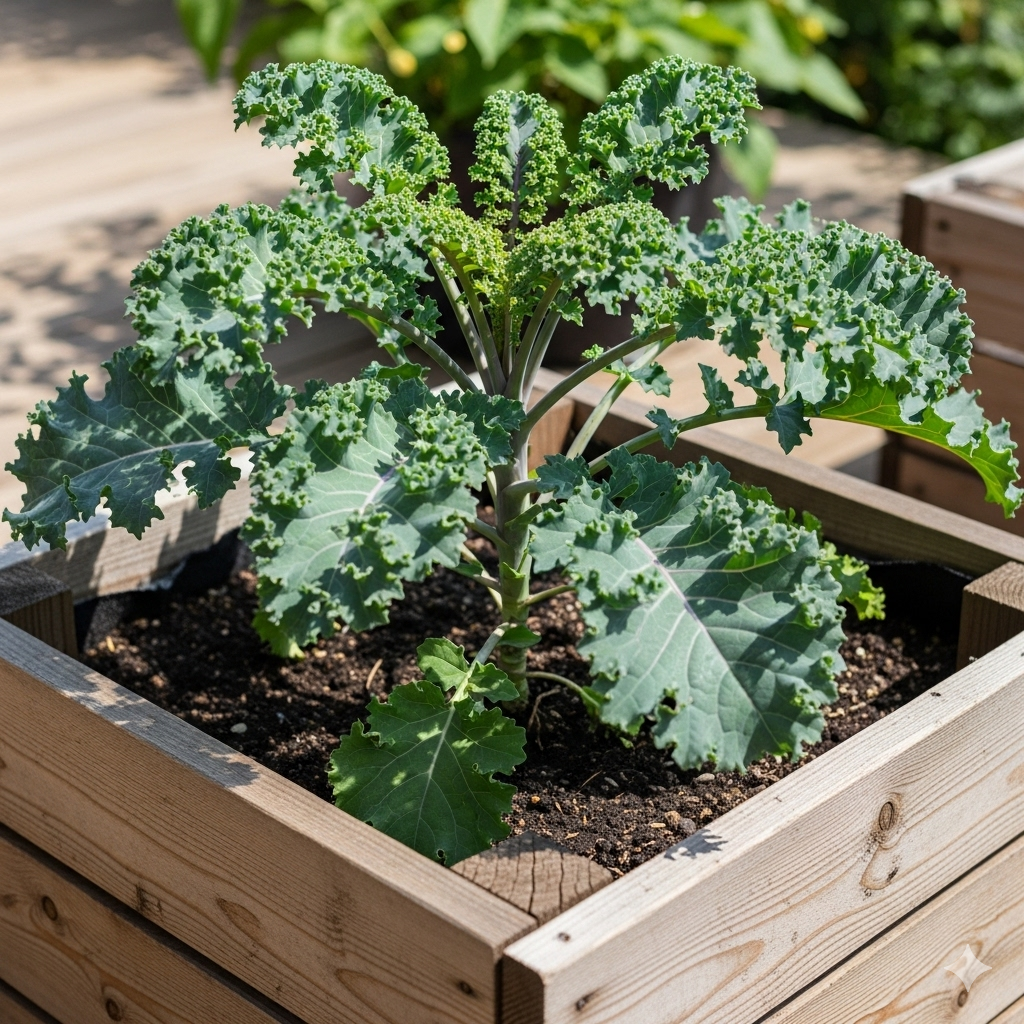 Step-by-Step Kale Planting in Wooden Planters - Home Garden Tips