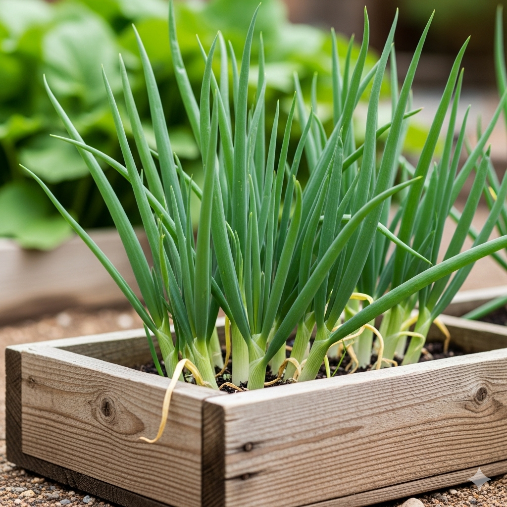 Fresh Green Onions from Wooden Box Gardens - Home Garden Tips