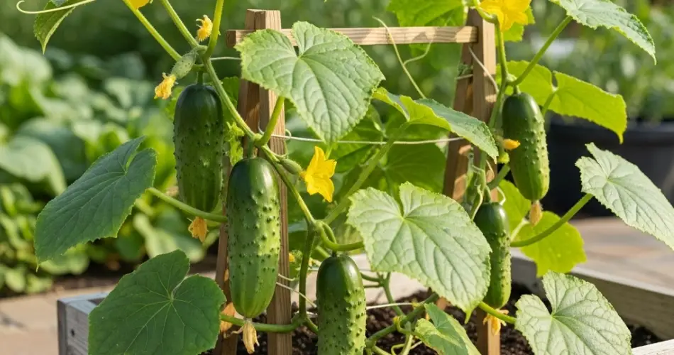 Wooden Box Gardening Success: Cucumber Edition - Home Garden Tips