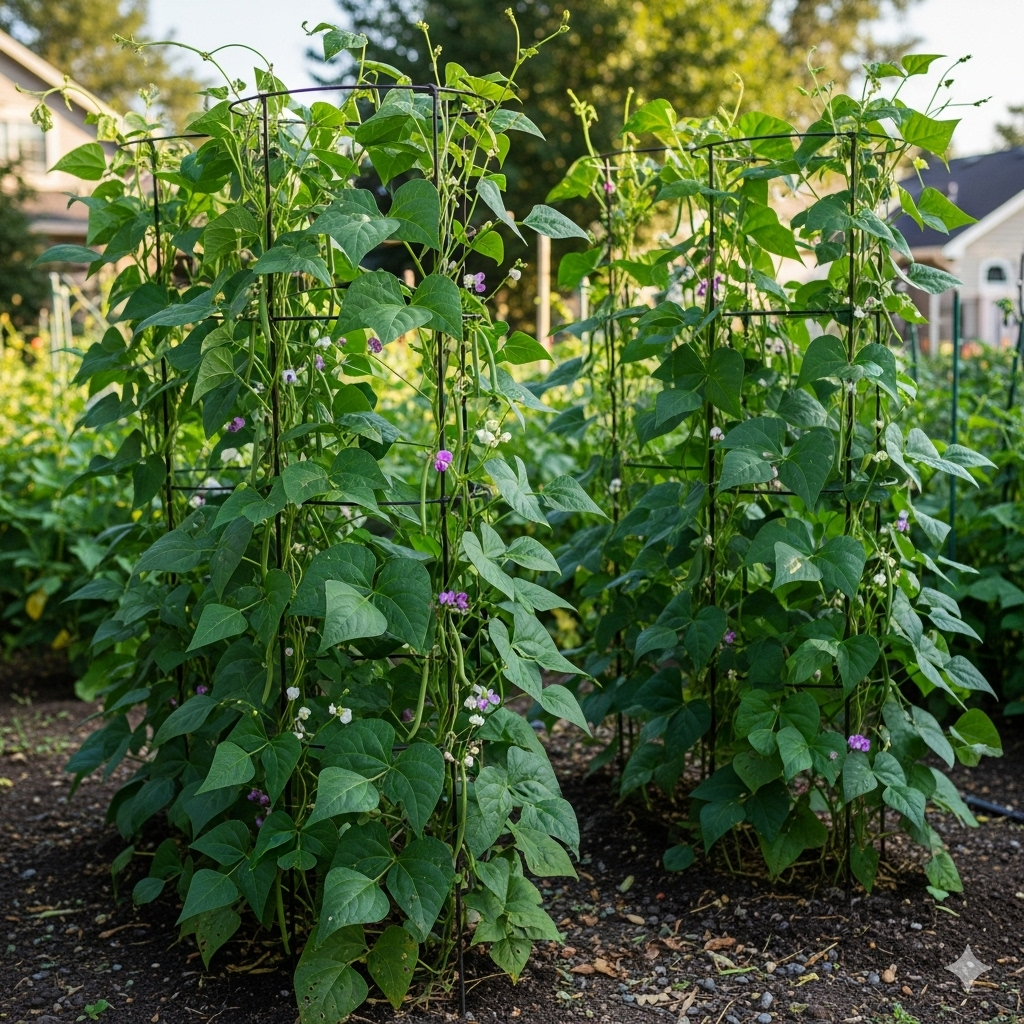 Durable Metal Supports for Heavy Bean Harvests - Home Garden Tips