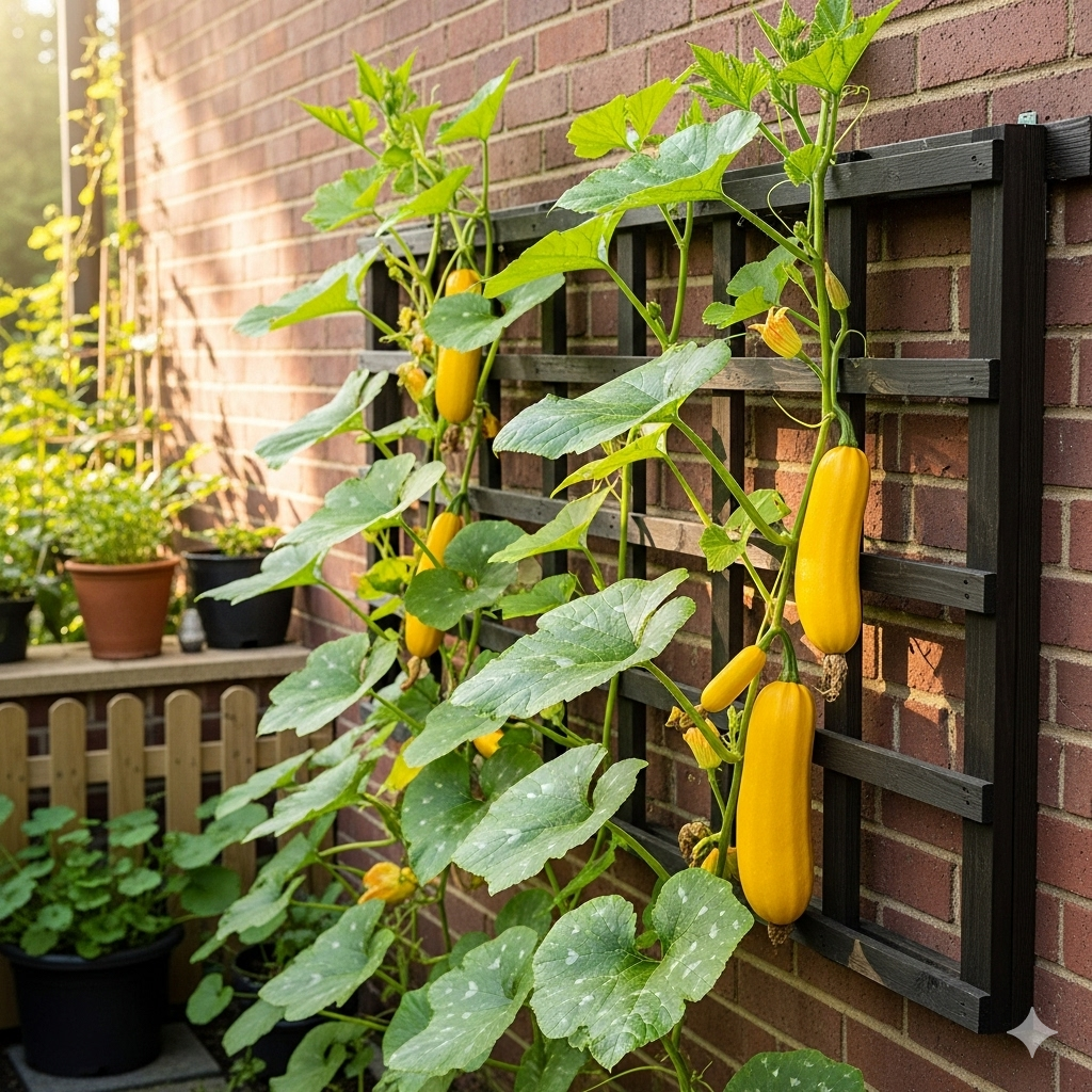 Wall-Mounted Trellis Ideas for Compact Squash Growing - Home Garden Tips