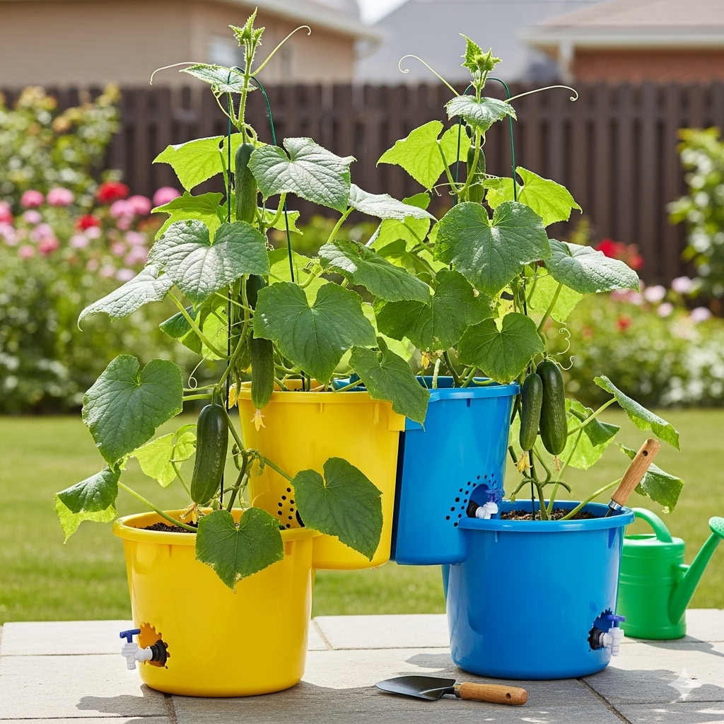 Healthy Vines: Caring for Cucumbers in Containers - Home Garden Tips