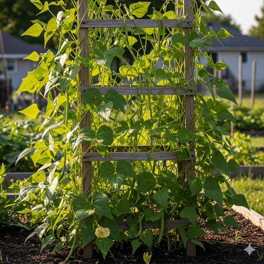 Wall Trellis Systems That Simplify Bean Harvesting - Home Garden Tips