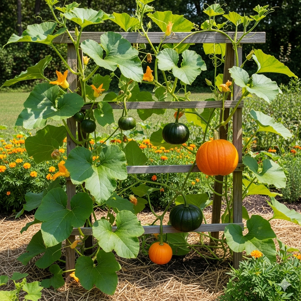 Wall Trellis Hacks for Mini Pumpkin Gardening - Home Garden Tips