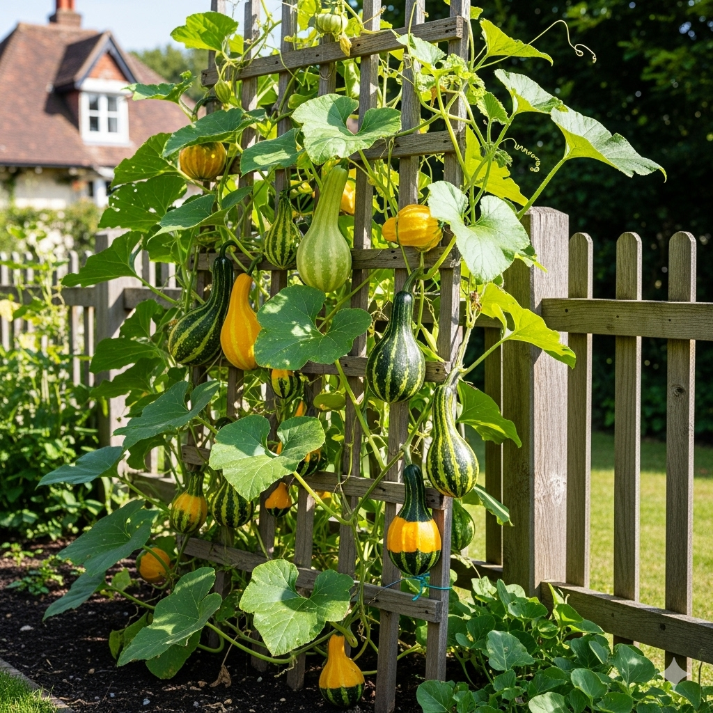Wall Trellis Systems for Balcony Gourd Plants - Home Garden Tips