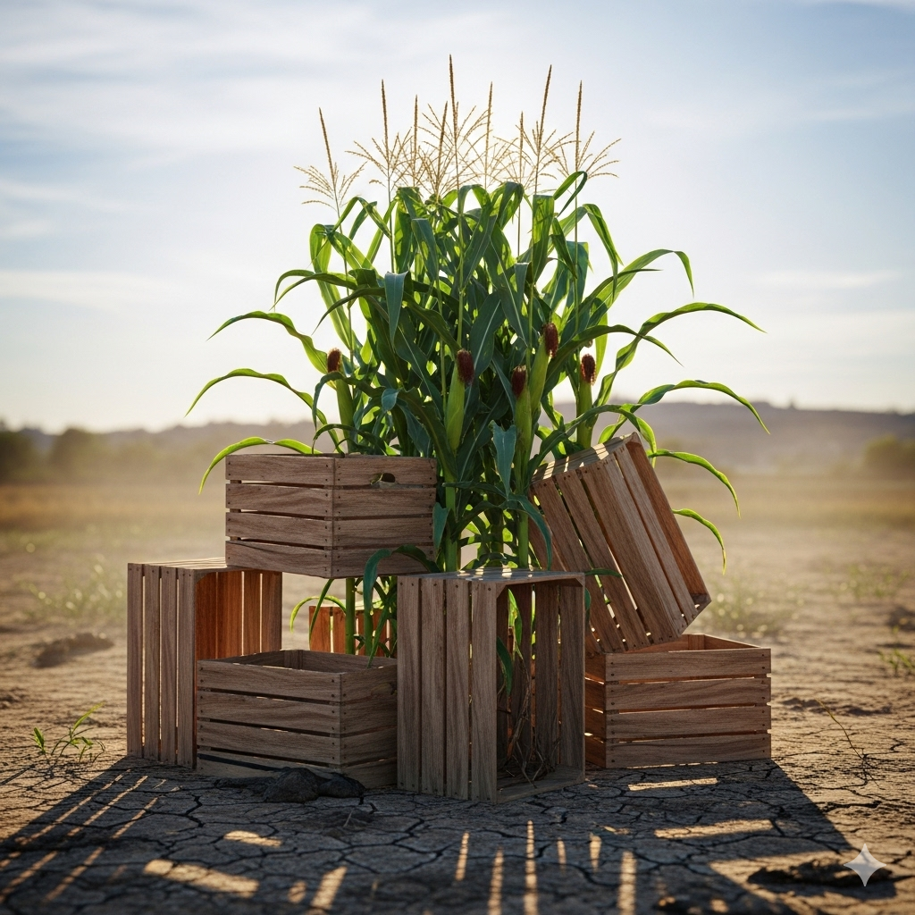 Space-Saving Corn Gardens in Wooden Boxes - Home Garden Tips