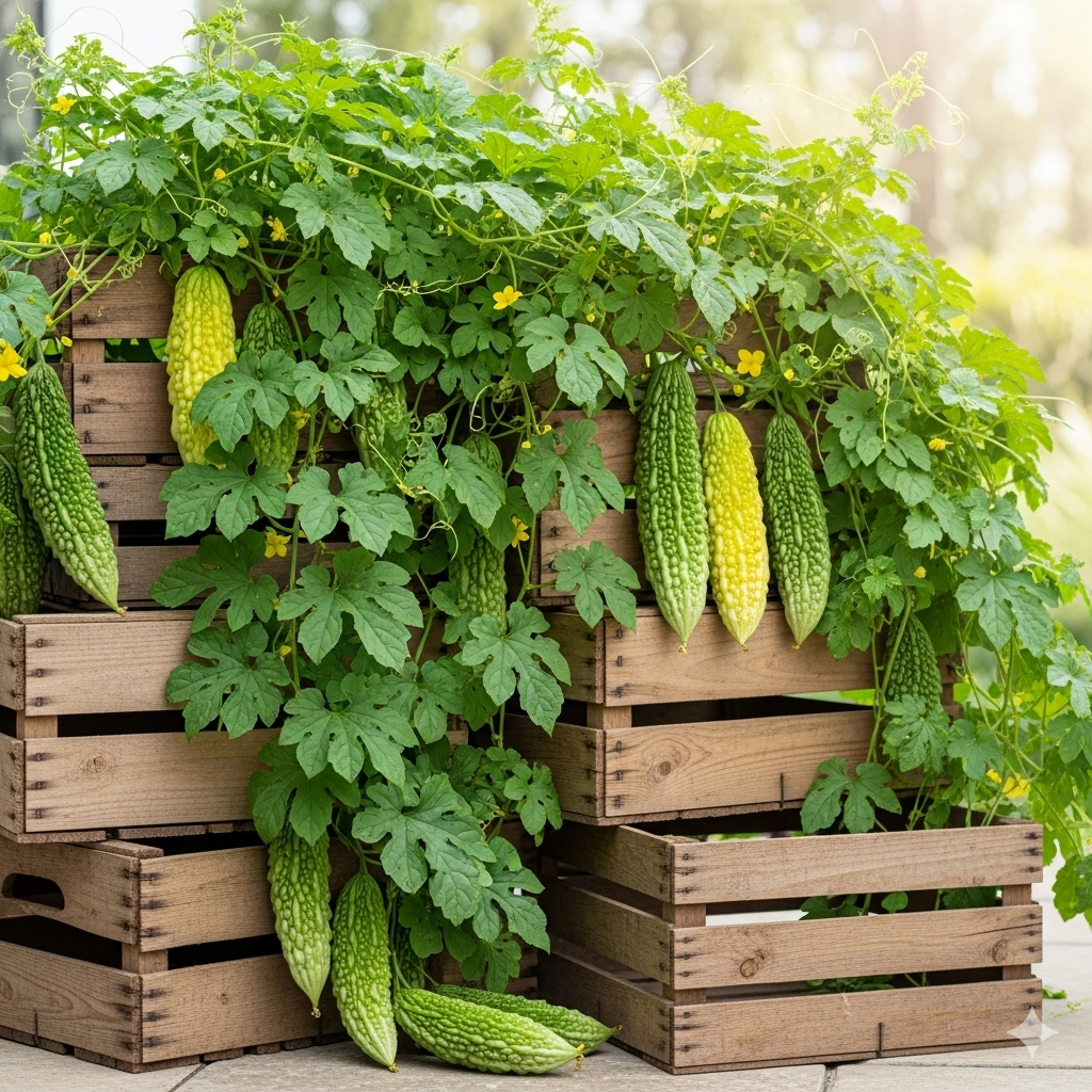 Crate Growing Guide for Fresh Bitter Melons - Home Garden Tips