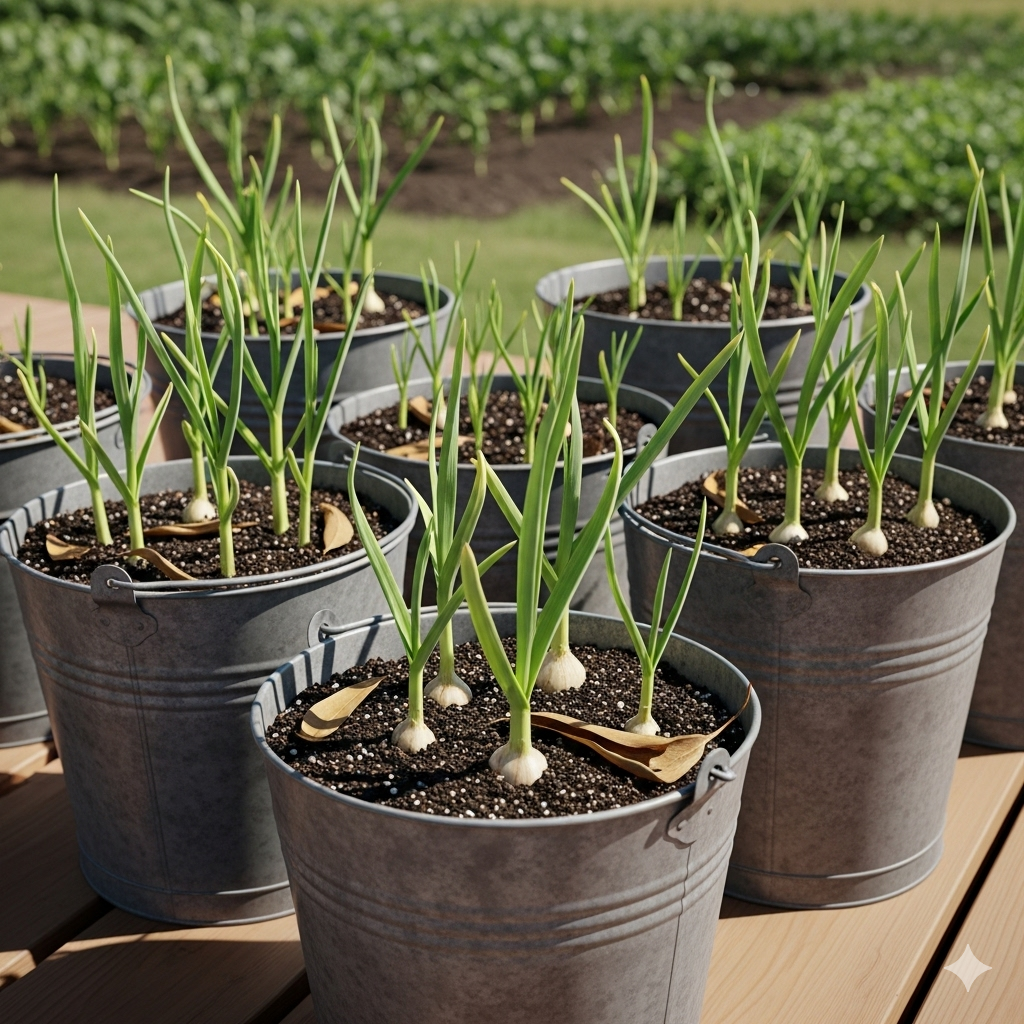 From Clove to Bulb: Garlic Bucket Growing Success - Home Garden Tips