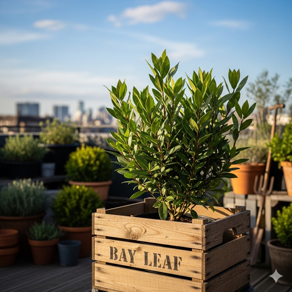 Bay in a Box: Crate Gardening for Compact Herb Trees - Home Garden Tips
