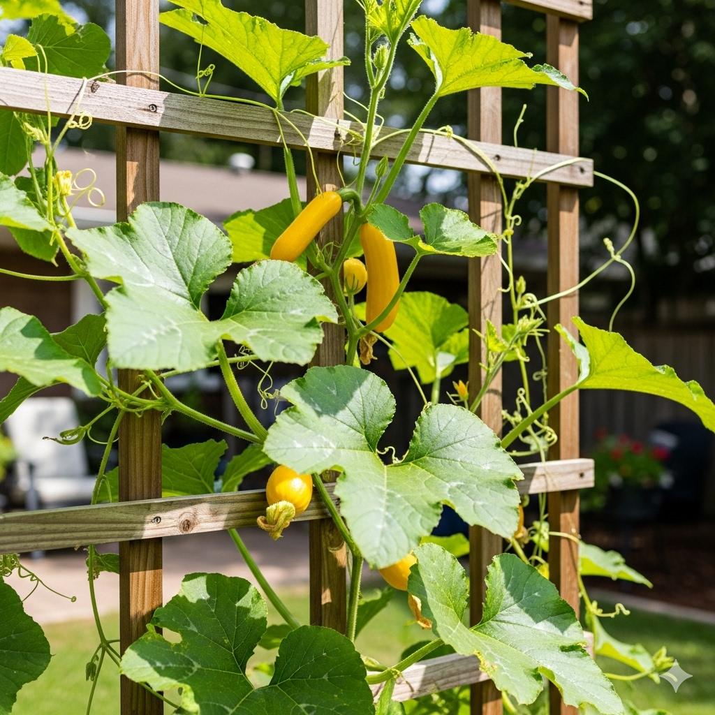 DIY Wooden A-Frames for Trellised Squash - Home Garden Tips