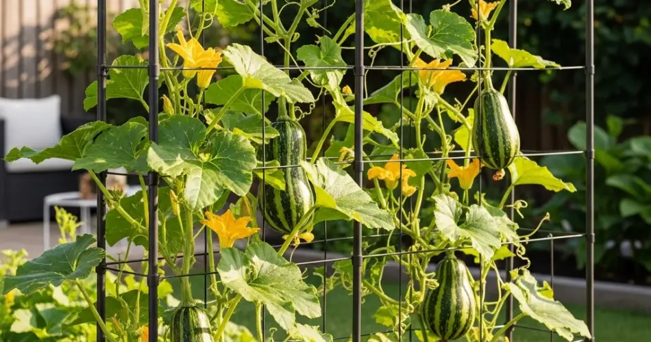 Heavy-Duty Metal Arches for Squash Production - Home Garden Tips