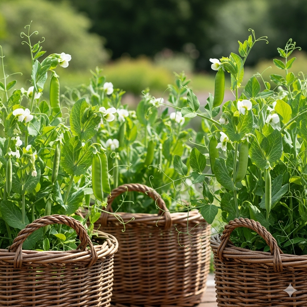 Peas Made Simple: Basket Gardening Guide - Home Garden Tips