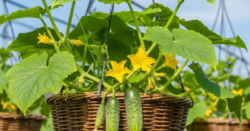 Easy Care Tips for Cucumbers in Hanging Baskets - Home Garden Tips