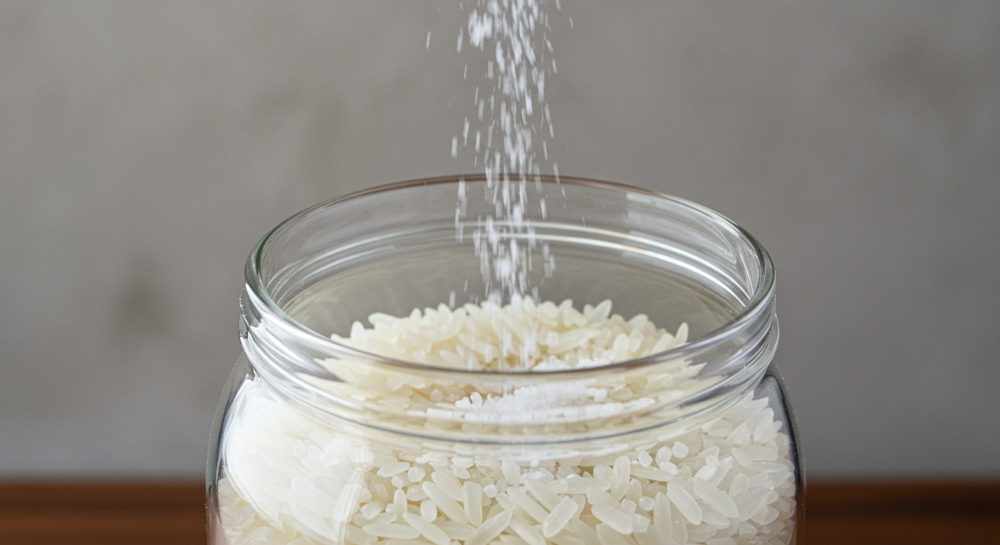 Throw a pinch of salt into a jar of rice: an unexpected thing happens ...