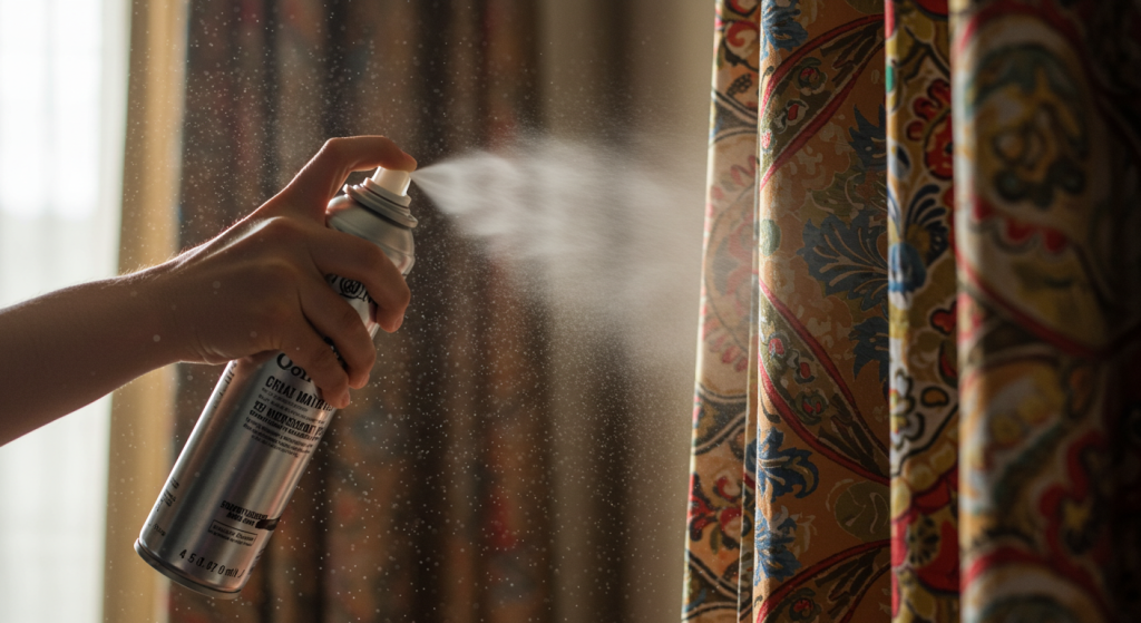 Spray hairspray on the curtains at home, what happens a few moments ...