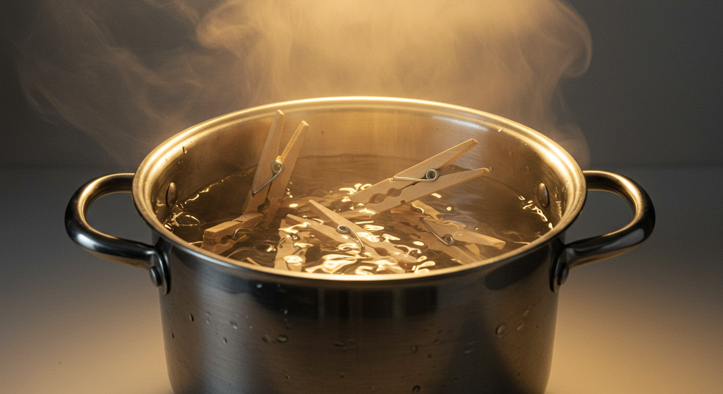 Clothes pegs, boil them for 10 minutes: you can't imagine what happens ...