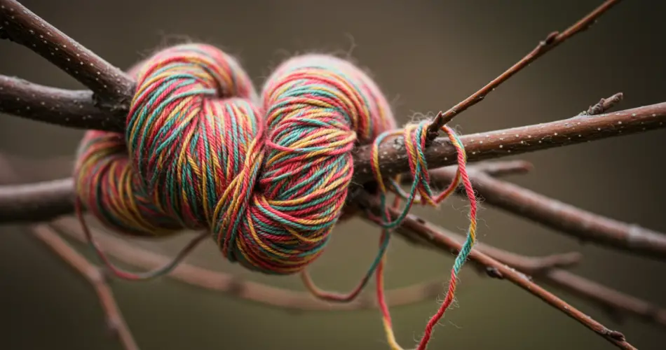 Here's what you could create with some branches and a ball of yarn ...