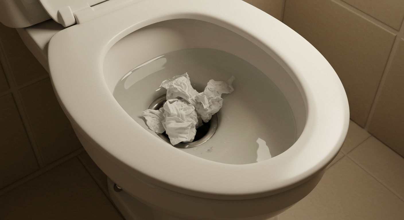 Clogged toilet, use the bag method: you'll solve it in a few minutes ...