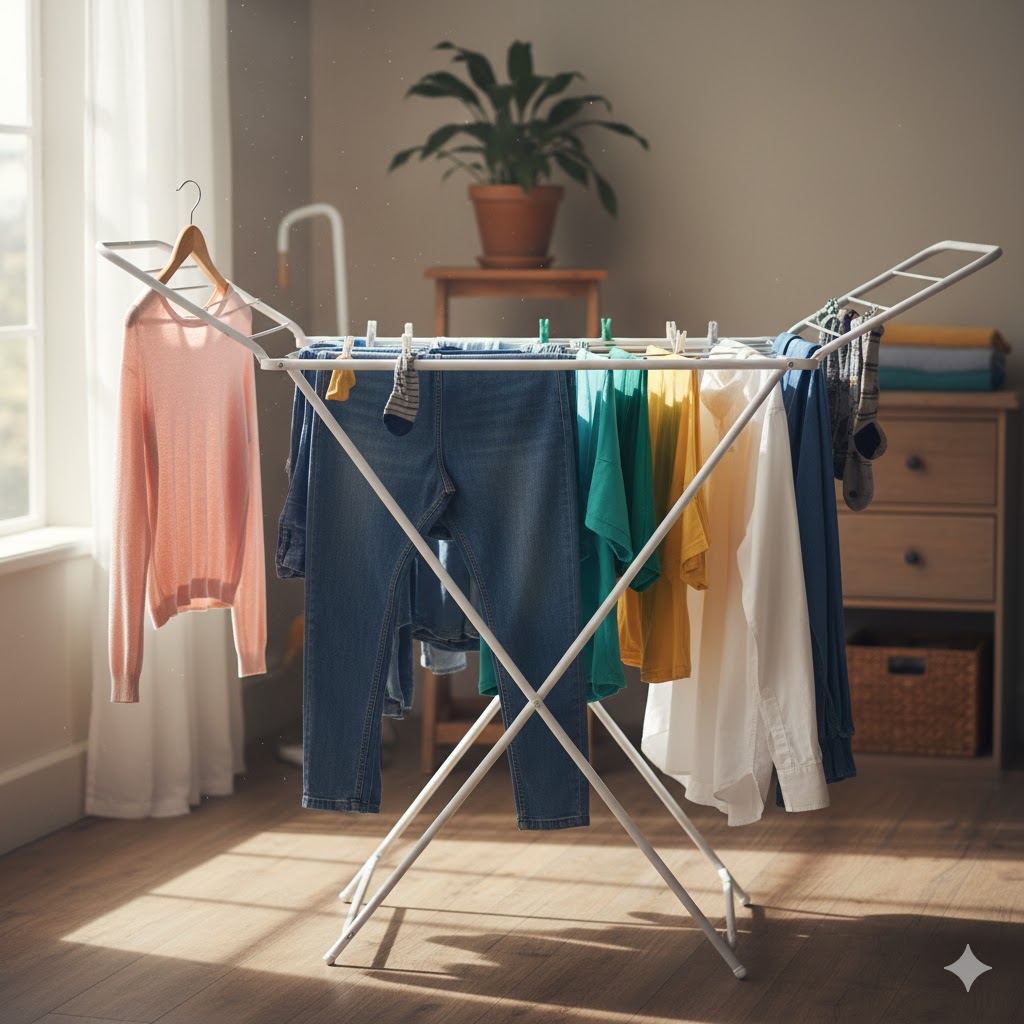 Clothes hung out to dry at home dry in just 10 minutes using the jar ...