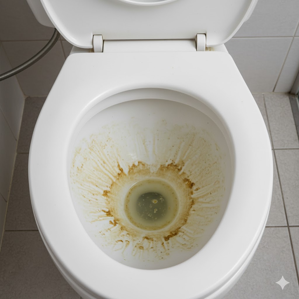 Annoying yellow limescale streaks on the toilet: how to remove them ...