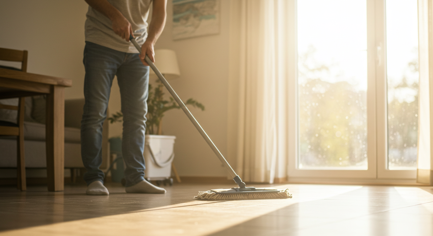How to clean a spotless floor in 2 minutes without a bucket using the ...