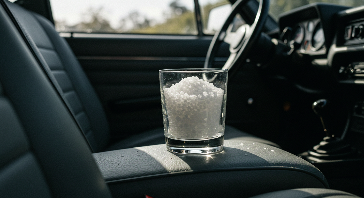 Putting a glass of salt in your car solves a very common problem among ...