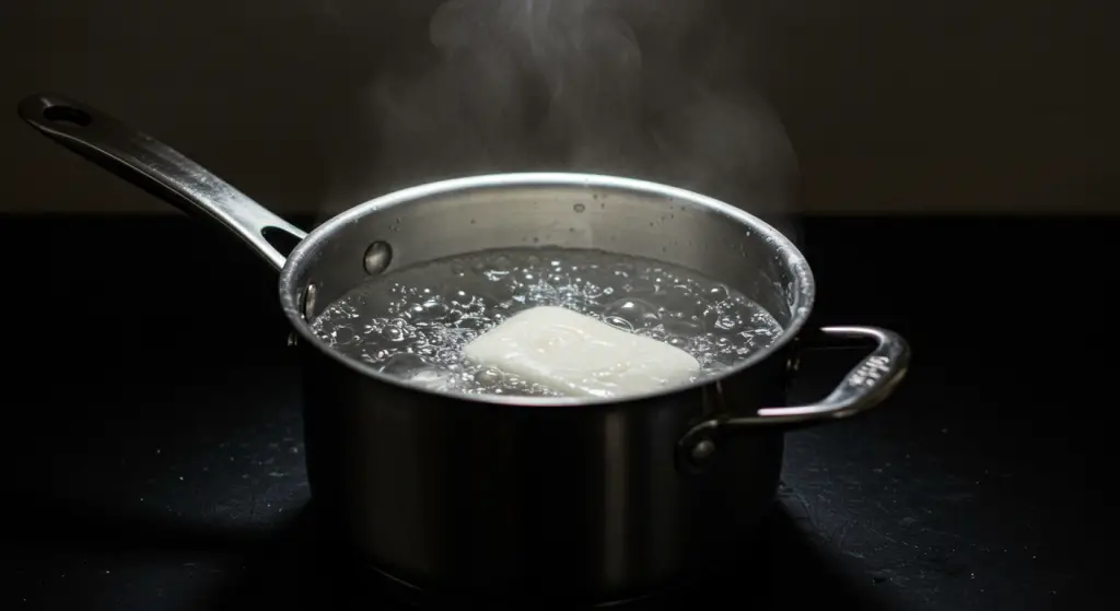 Soap and boiling water, put it to boil in a saucepan: what happens ...
