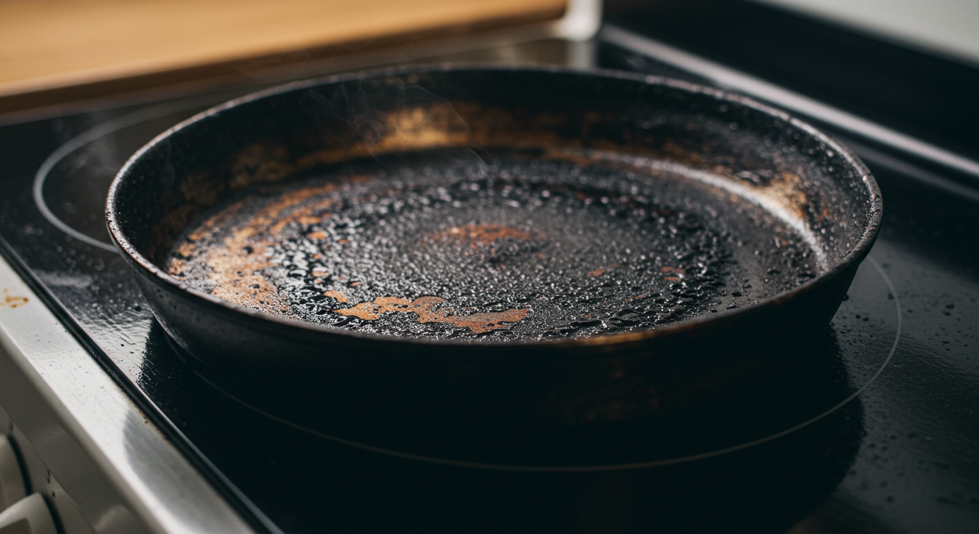 How to descale a burnt pan, the chef's trick: it only takes a few ...