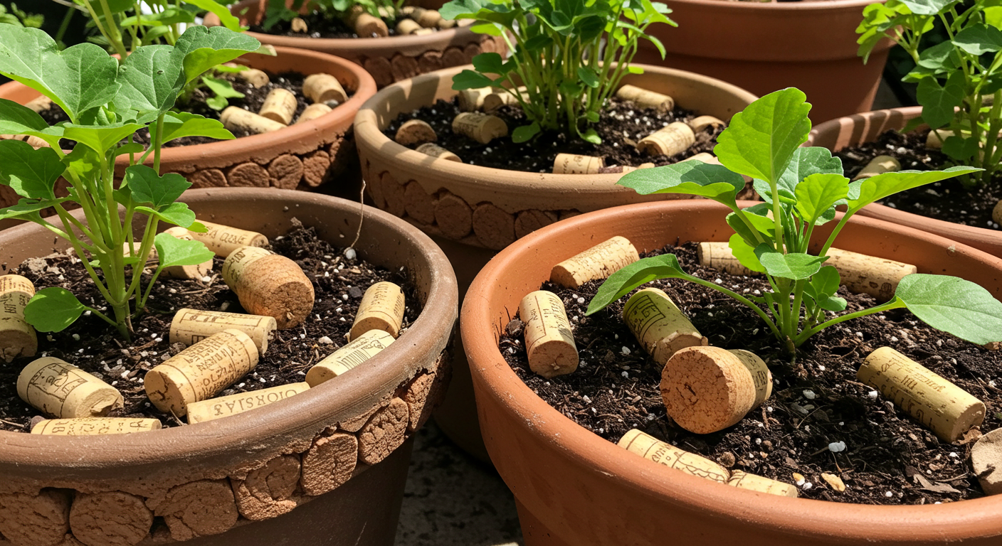 Corks in garden plant pots: the reason is surprising - Home Garden Tips