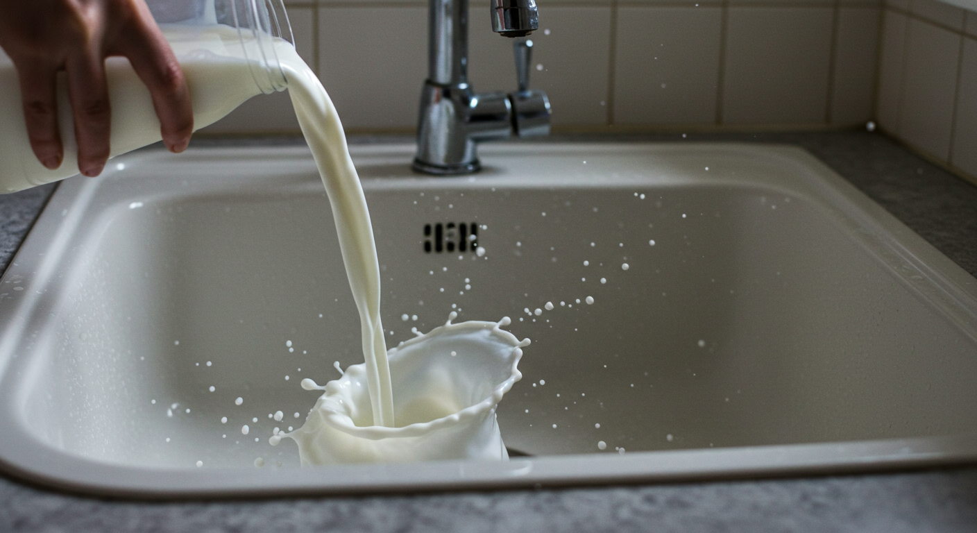 Pour milk into the sink, amazing what happens after 5 minutes - Home ...